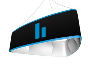 Curved Triangle Tension Fabric Hanging Sign - Indy Displays