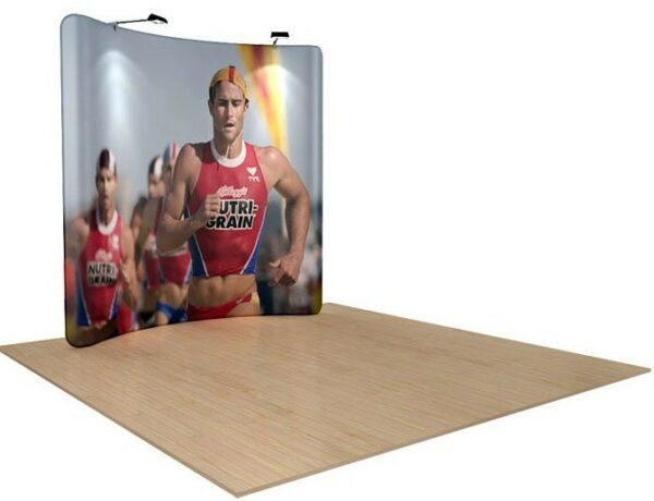 8' x 8' Waveline Tension Fabric Display - Indy Displays
