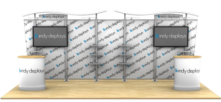 10' x 20' Economy Custom Modular Trade Show Displays - Indy Displays 10' x 20' Economy Custom Modular Trade Show Displays - Indy Displays