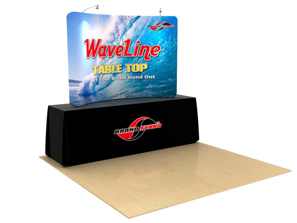 8ft Waveline Table Top Display - Indy Displays