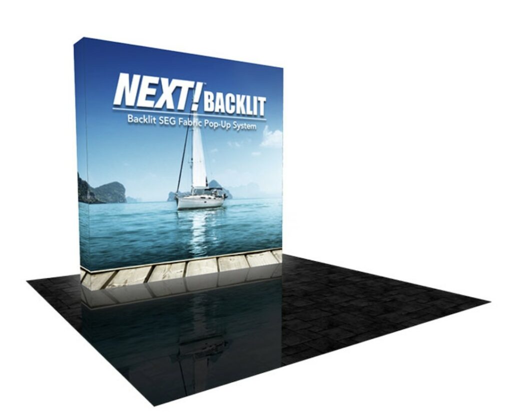 8' Fabric Backlit NEXT! SEG Popup Display - Indy Displays