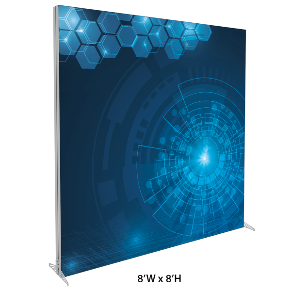 8ft LightenUp / Lucid Tool-Free Fabric Backlit Display - Indy Displays